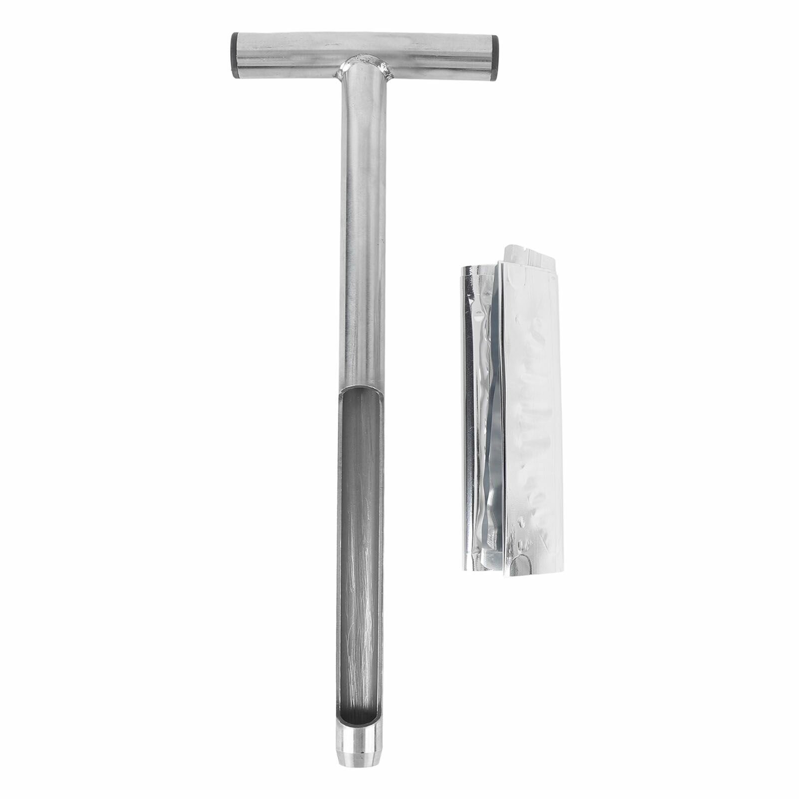 Пробоотборник почвы с 2 мешками для отбора проб, многоразовый зонд из нержавеющей стали с Т-образной ручкой для ухода за растениями, садом, газоном, фермой