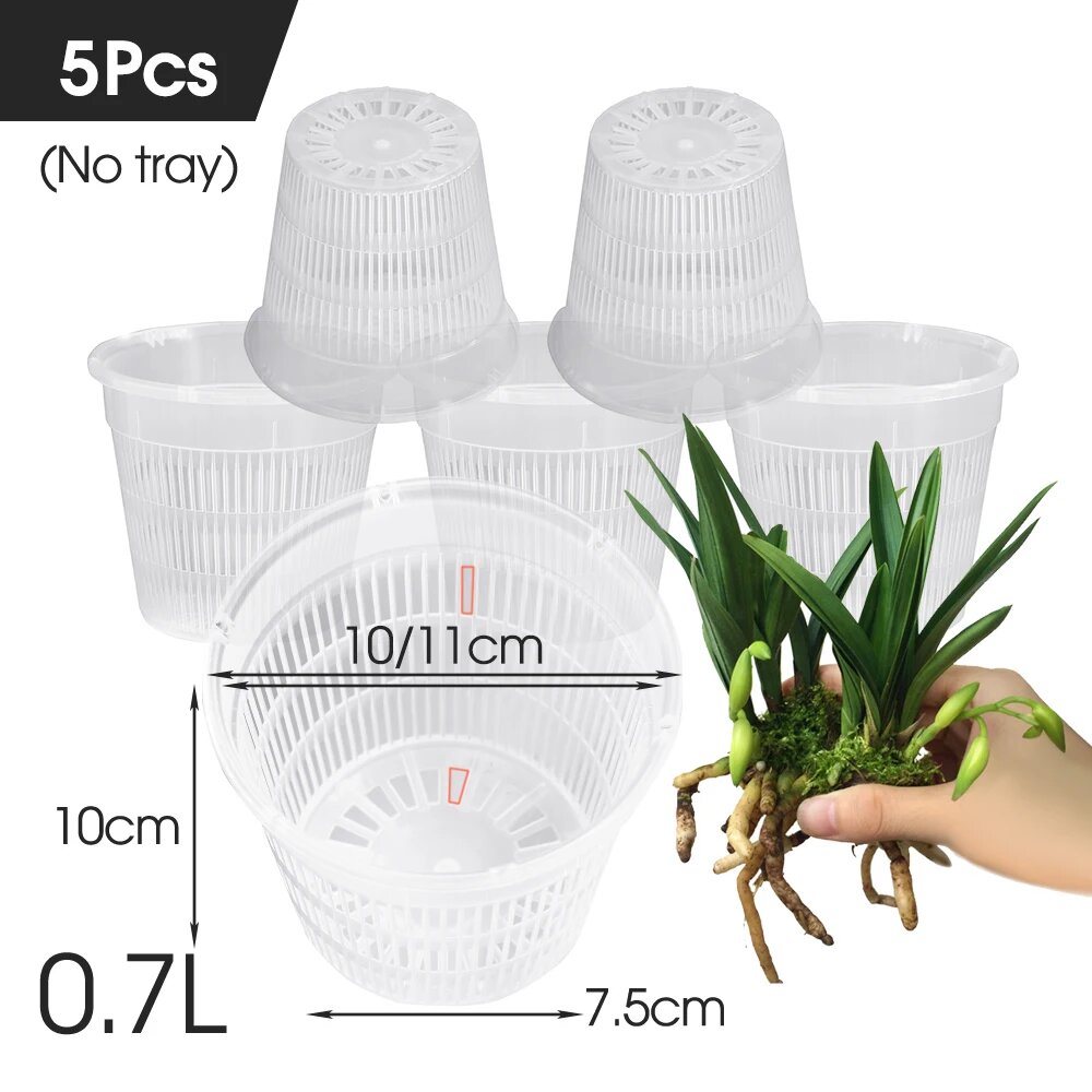 Прозрачные пластиковые горшки для орхидей