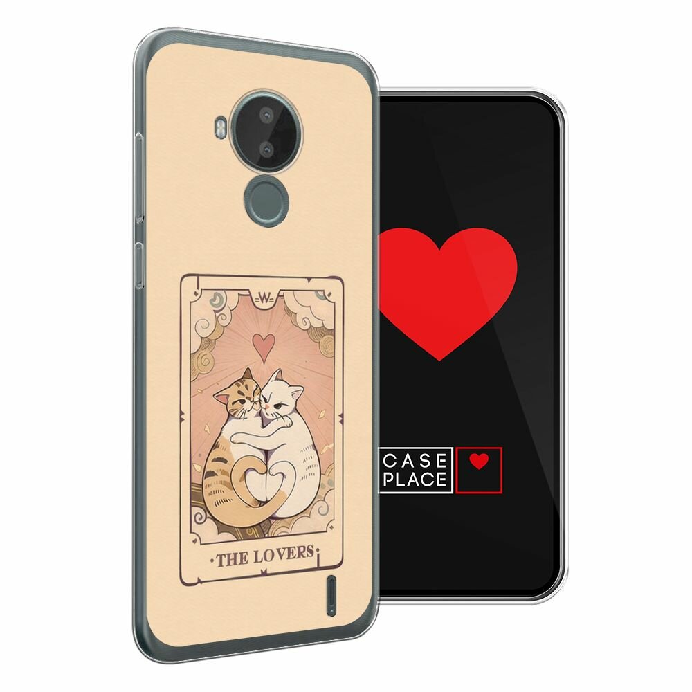 Чехол на Nokia C30 / Нокия C30 с принтом "The lovers cats 1 - 14 февраля" — фото 1