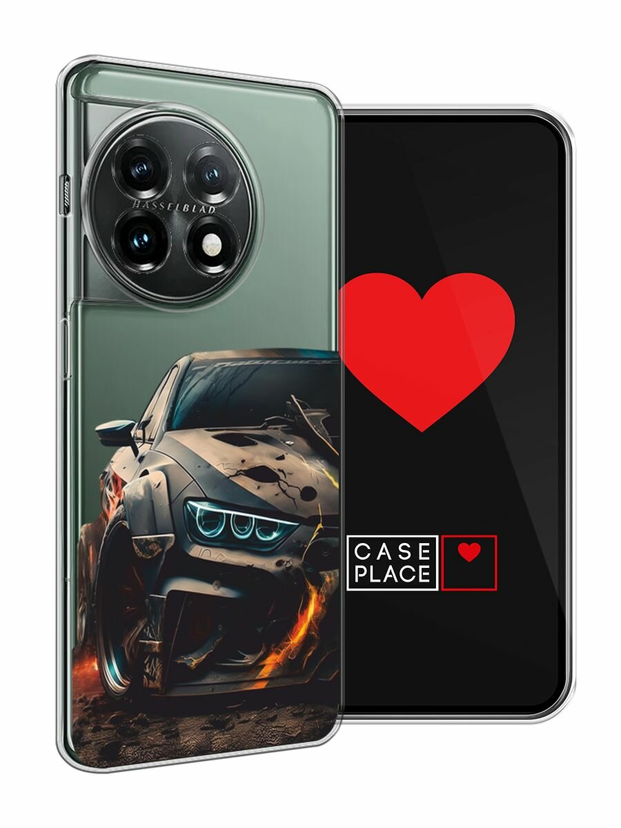Чехол на OnePlus 11 / Ван Плас 11 с принтом "На износ", прозрачный — фото 1