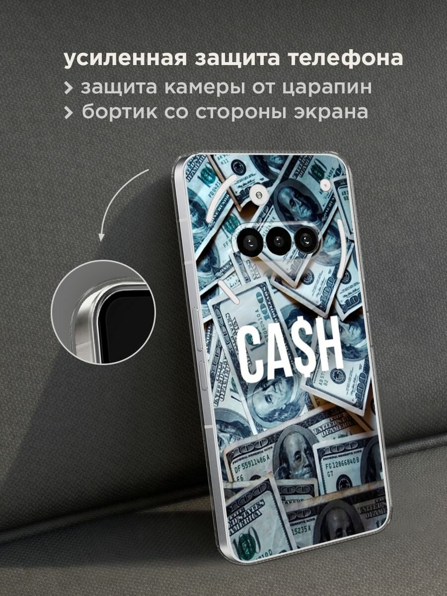 Силиконовый чехол на Nothing Phone 3a / Нотинг Фон 3а с принтом "Cash" — фото 1