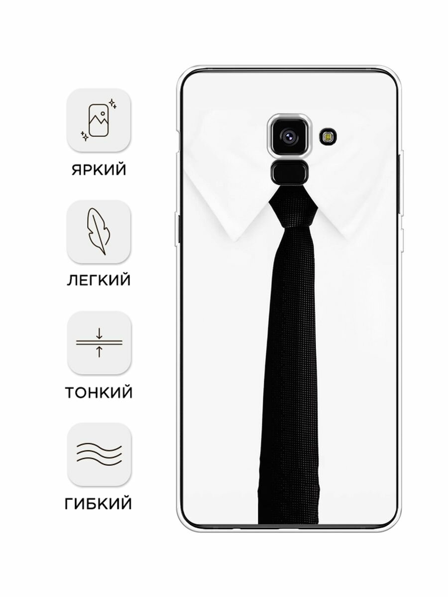 Чехол на Samsung Galaxy A8 + / Самсунг Галакси А8 Плюс 2018 с принтом "Галстук" — фото 1
