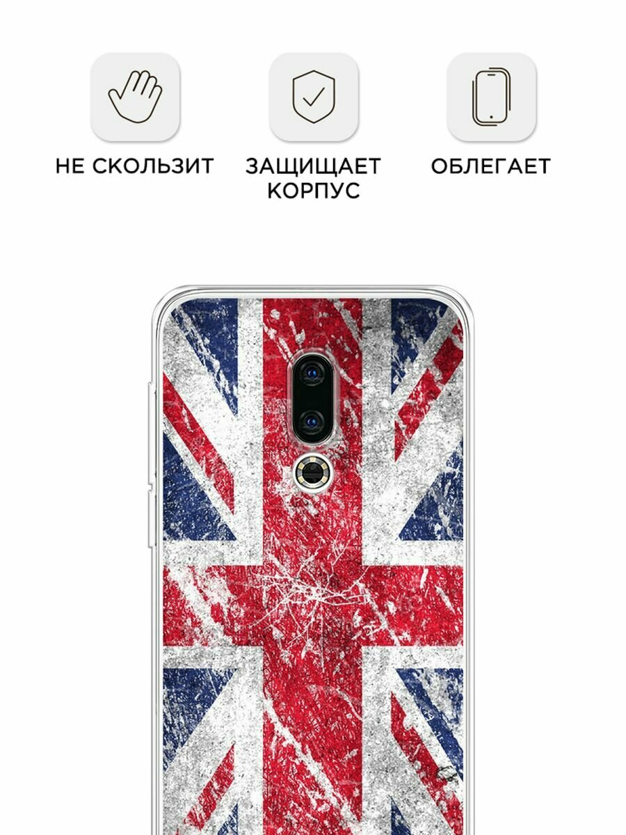 Чехол на Meizu 16th / Мейзу 16th с принтом "Флаг британский" — фото 1