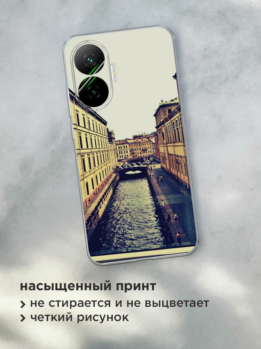 Силиконовый чехол на Poco F7 / Поко F7 с принтом "Санкт-Петербург" — фото 1