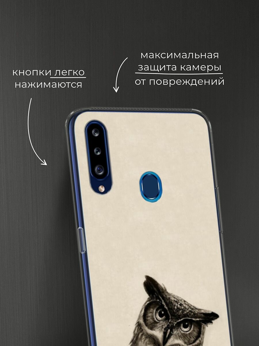 Чехол на Samsung Galaxy A20s / Самсунг Галакси A20s с принтом "Сова" — фото 1