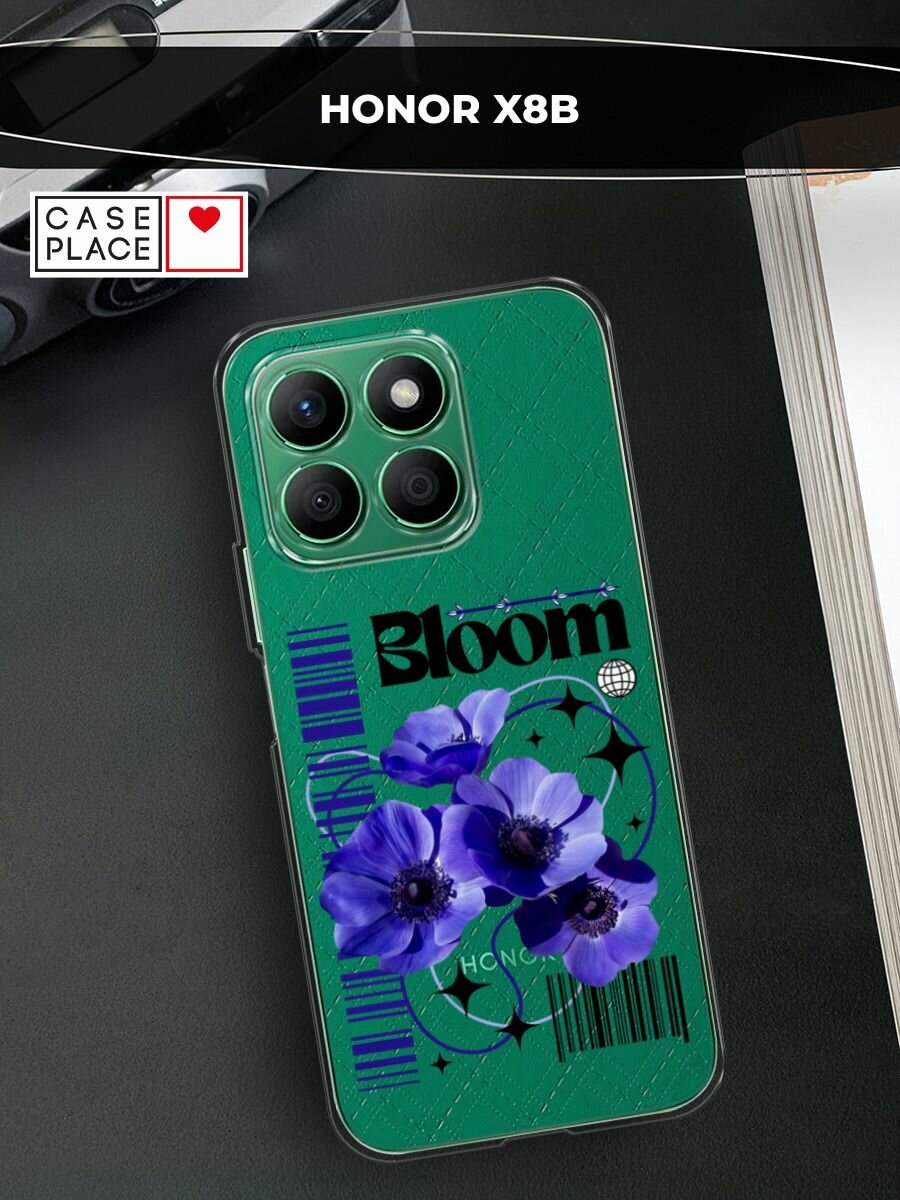Чехол на Honor X8B / Хонор X8B с принтом "Завораживающие анемоны", прозрачный