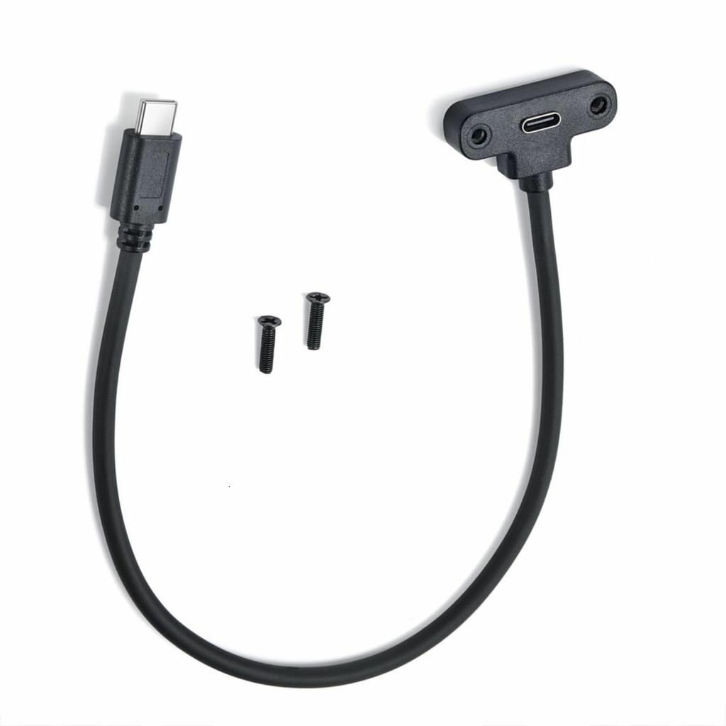 Высокоскоростной USB C удлинительный кабель с панельным креплением и отверстием для винта