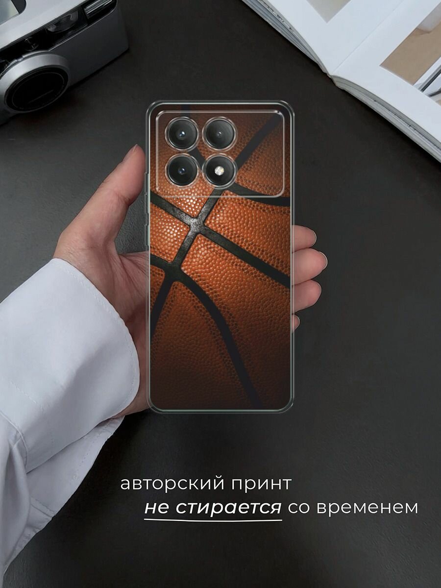 Чехол на Xiaomi Poco X6 PRO 5G / Поко X6 Про 5G с принтом "Баскетбольный мяч" — фото 1