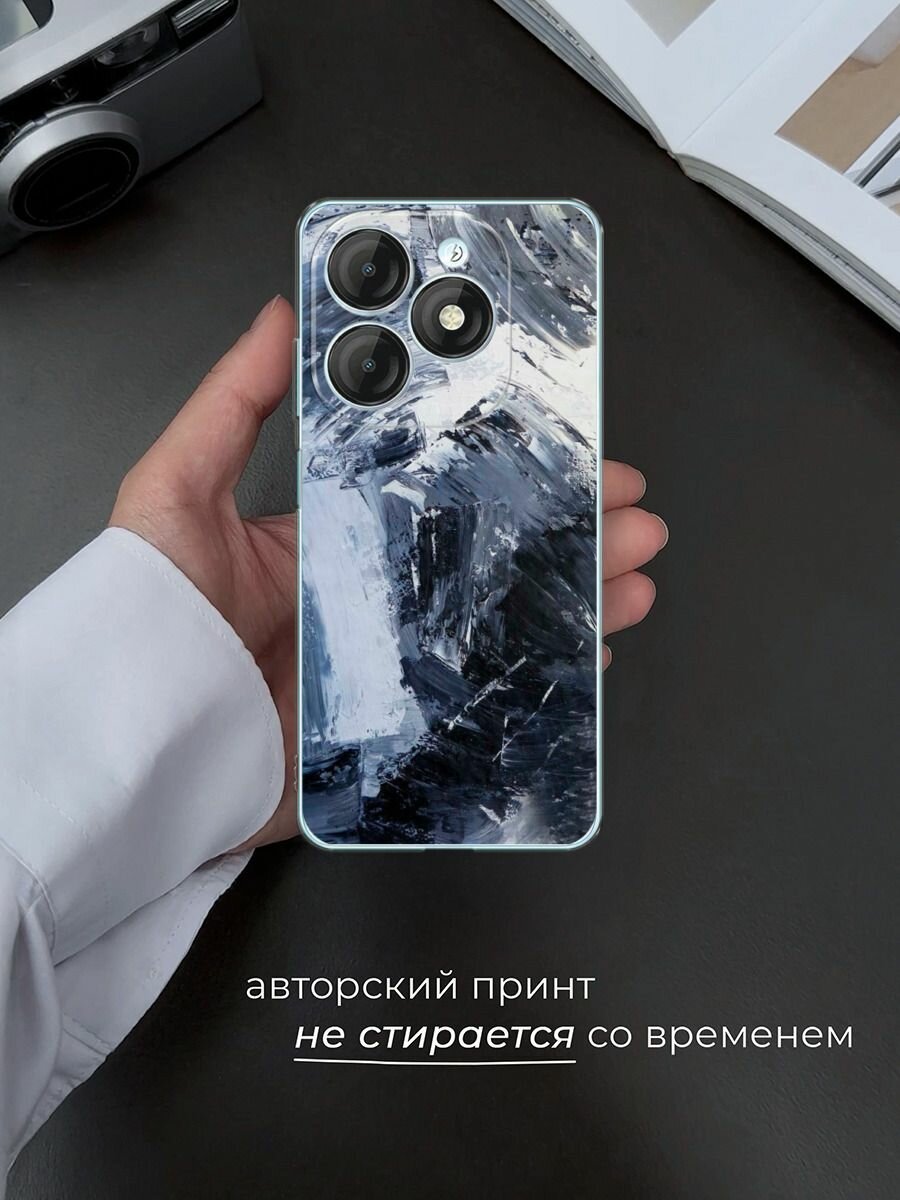 Чехол на Itel P55 / Ител Р55 с принтом "Абстракция живопись" — фото 1