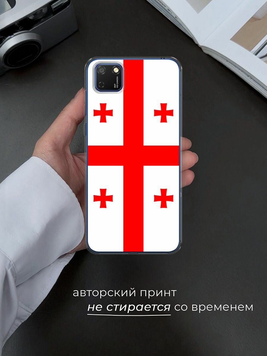 Чехол на Honor 9S/Huawei Y5p / Хонор 9S/Хуавей Y5p с принтом "Флаг Грузии" — фото 1