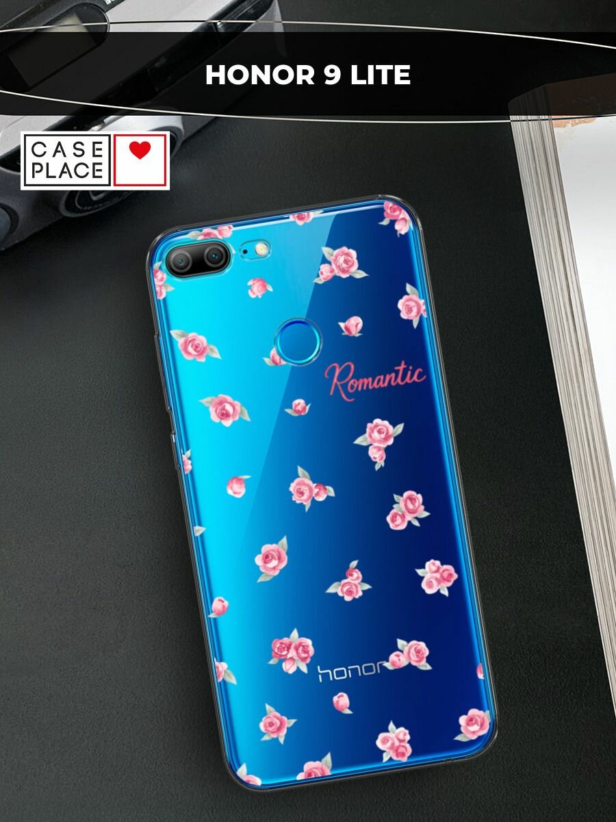 Чехол на Honor 9 Lite / Хонор 9 Лайт с принтом "Romantic 2", прозрачный