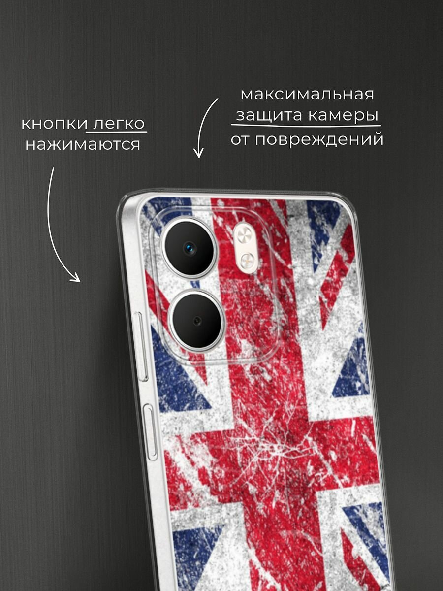 Силиконовый чехол на Oppo A5x / Оппо А5x с принтом "Флаг британский" — фото 1