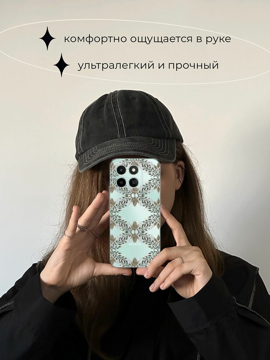 Чехол на Honor X6c / Хонор X6c с принтом "Калейдоскоп цветов" — фото 1