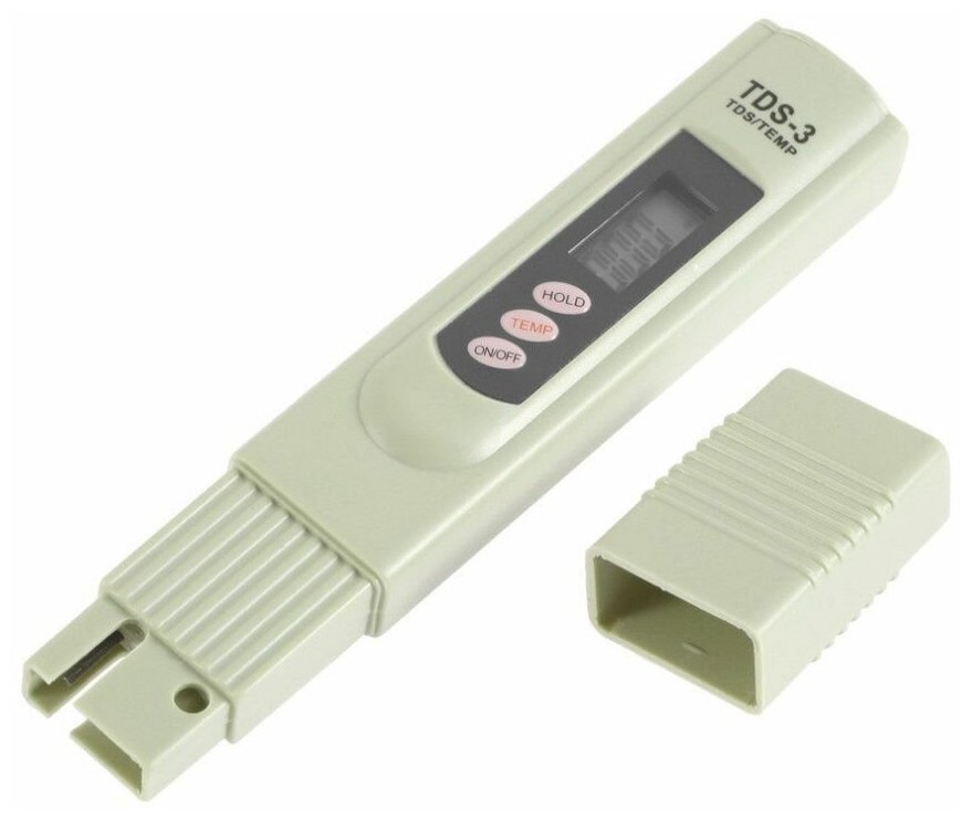 Цифровой TDS-3 тестер для измерения качества воды, анализатор ppm, температуры и уровня соли компактный и точный прибор для дома и аквариума