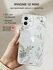 Чехол на Apple iPhone 12 mini / Айфон 12 Мини с принтом "Цветы сепия 3"