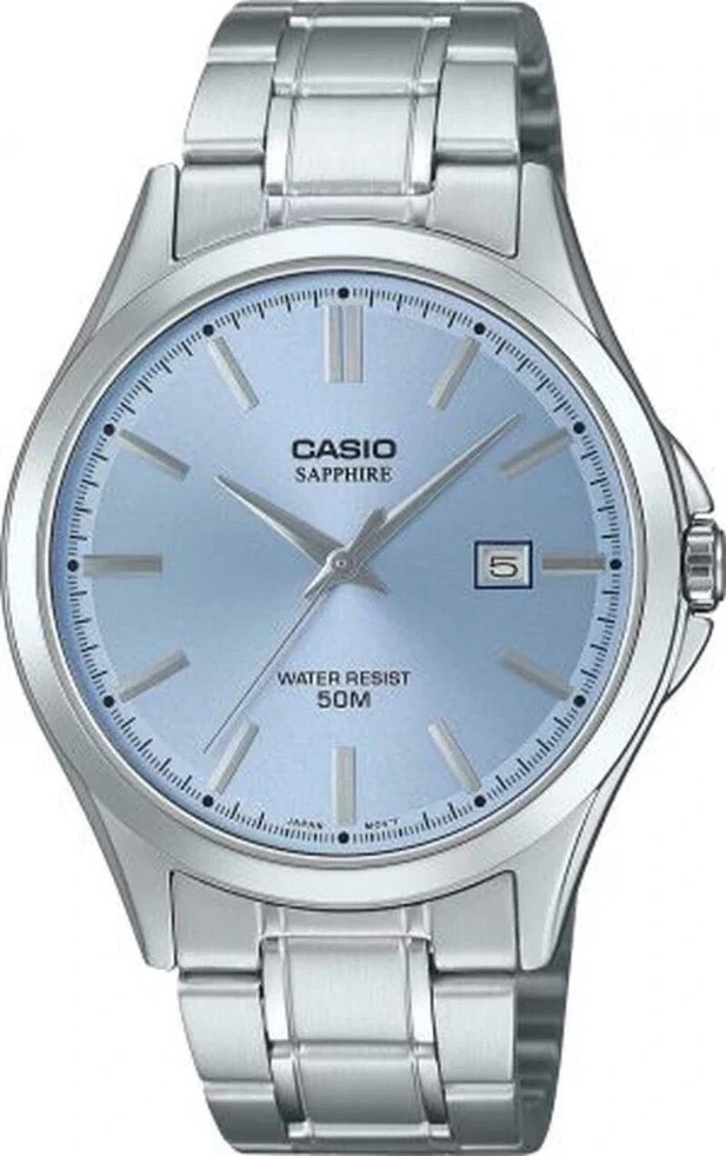 Наручные часы CASIO, серебристый/голубой