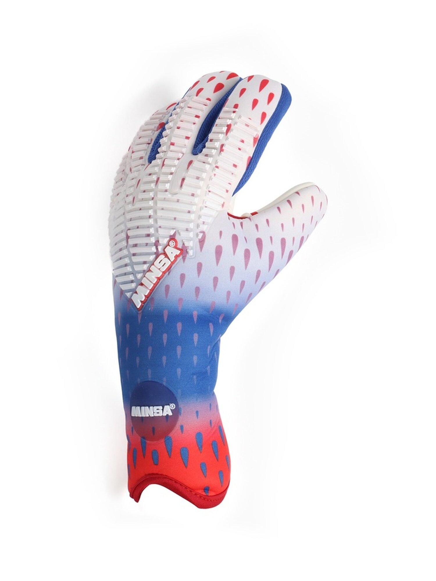 Вратарские перчатки MINSA GK365, мужские, размер 6, триколор