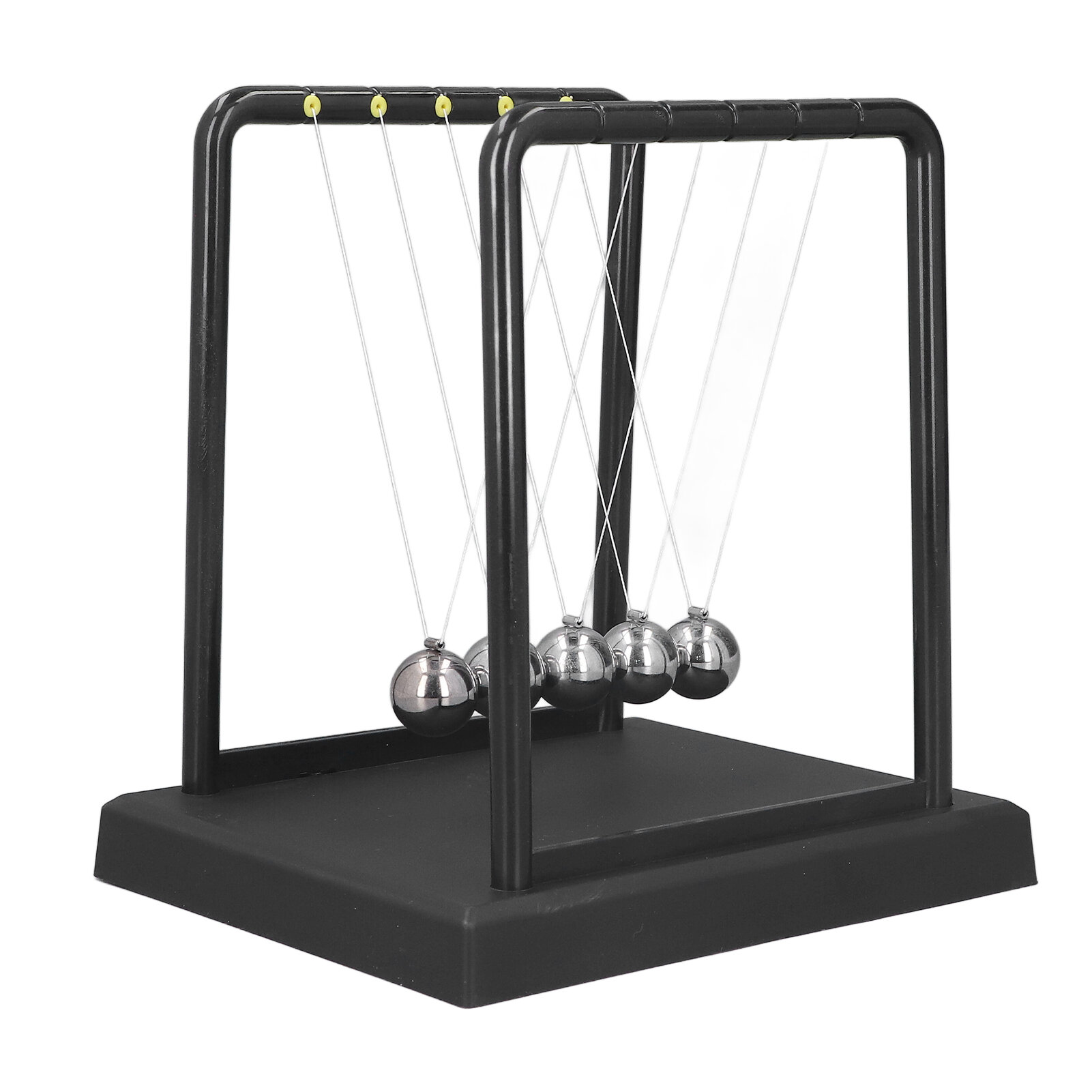 Newtons Cradle Balance Balls Stress Relief Physics Learning Swing Ball Decoration Black 6.61 X 5.67 7.2in