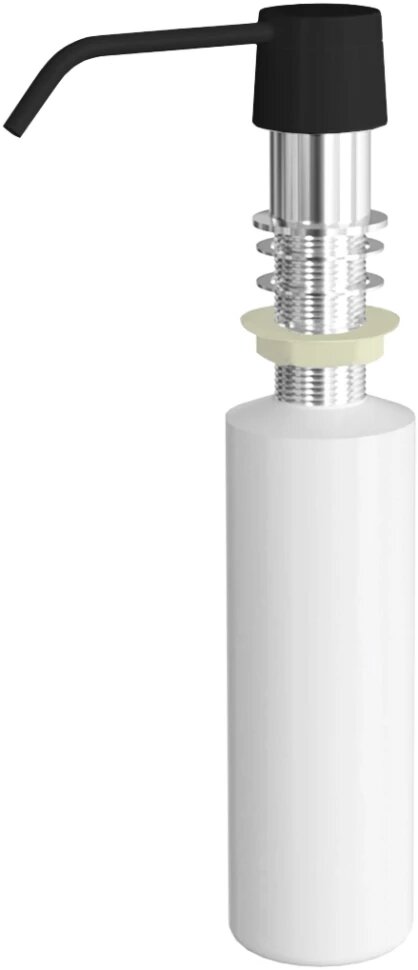 Дозатор для жидкого мыла Florentina Рондо 703.727.0000.501C 300 мл, встраиваемый, для кухни, хром/нуар классик