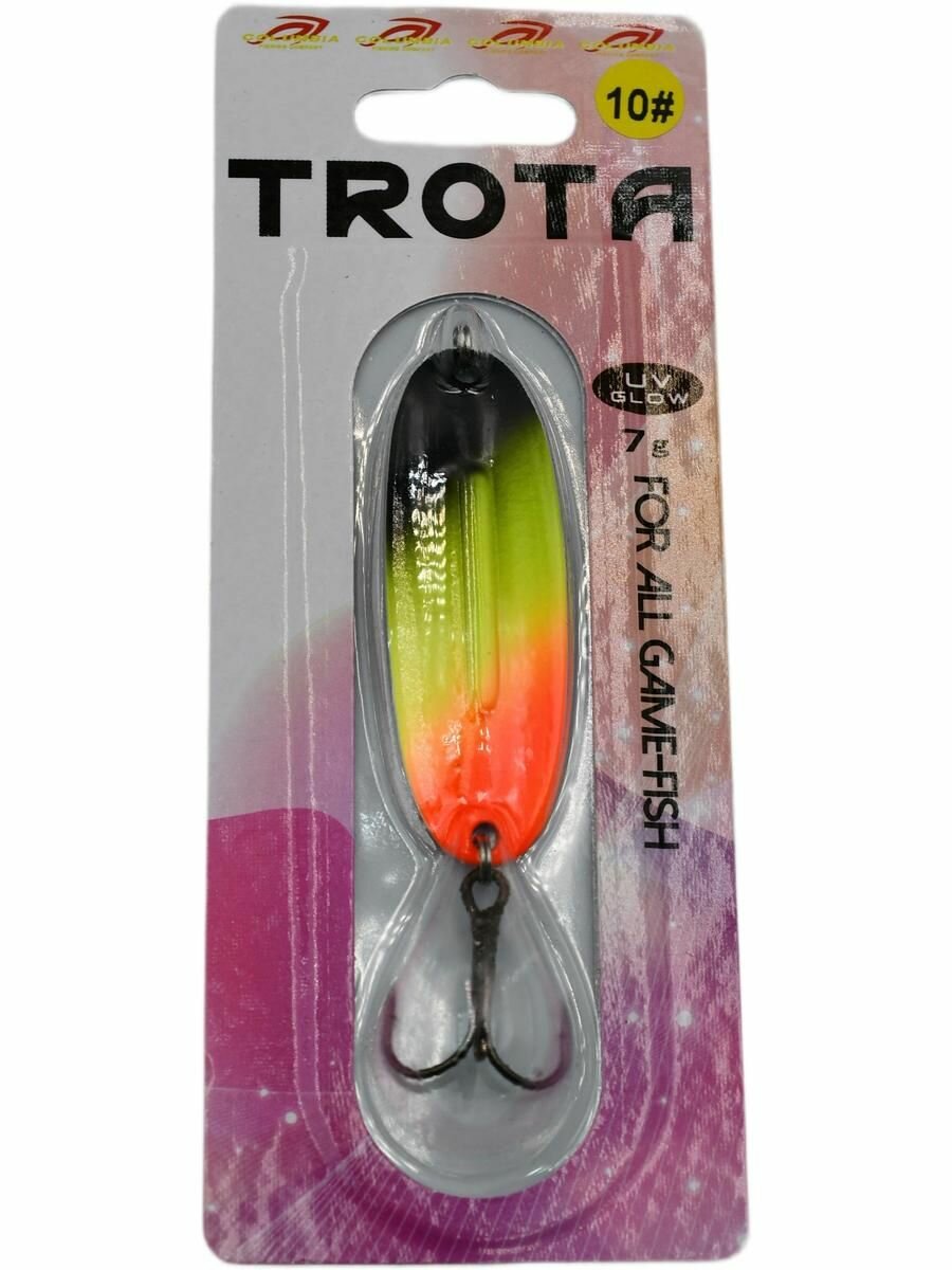 Колеблющаяся блесна TROTA UV GLOW 6.9 г для форели, окуня и щуки