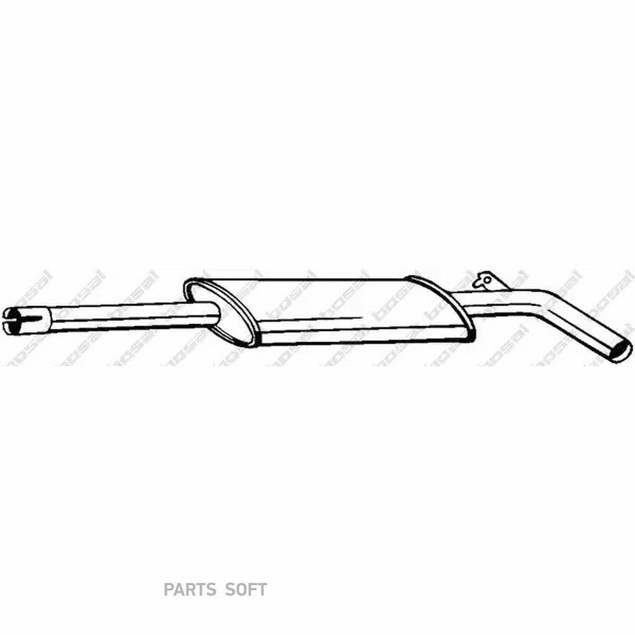 Глушитель центральный (RENA MEGANE II 02- ) от официального дистрибьютора, BOSAL, артикул 279917