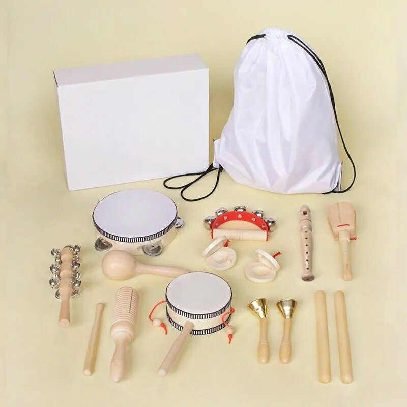 Набор дервянных детских шумовых музыкальных инструментов
