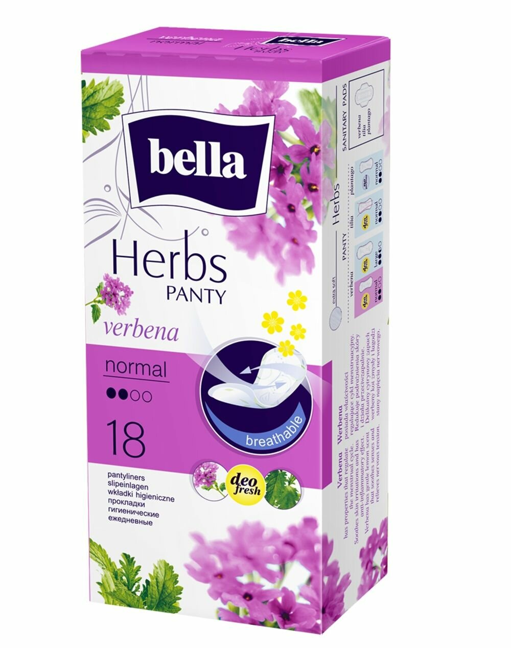 Прокладки ежедневные Bella Panty Soft Verbena с экстрактом Вербены 18 шт