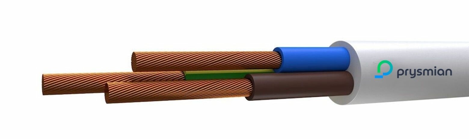 Провод бытовой РЭК-Prysmian ГОСТ ПВС 3х1.5 с ПЭТ, без талька, изолированный