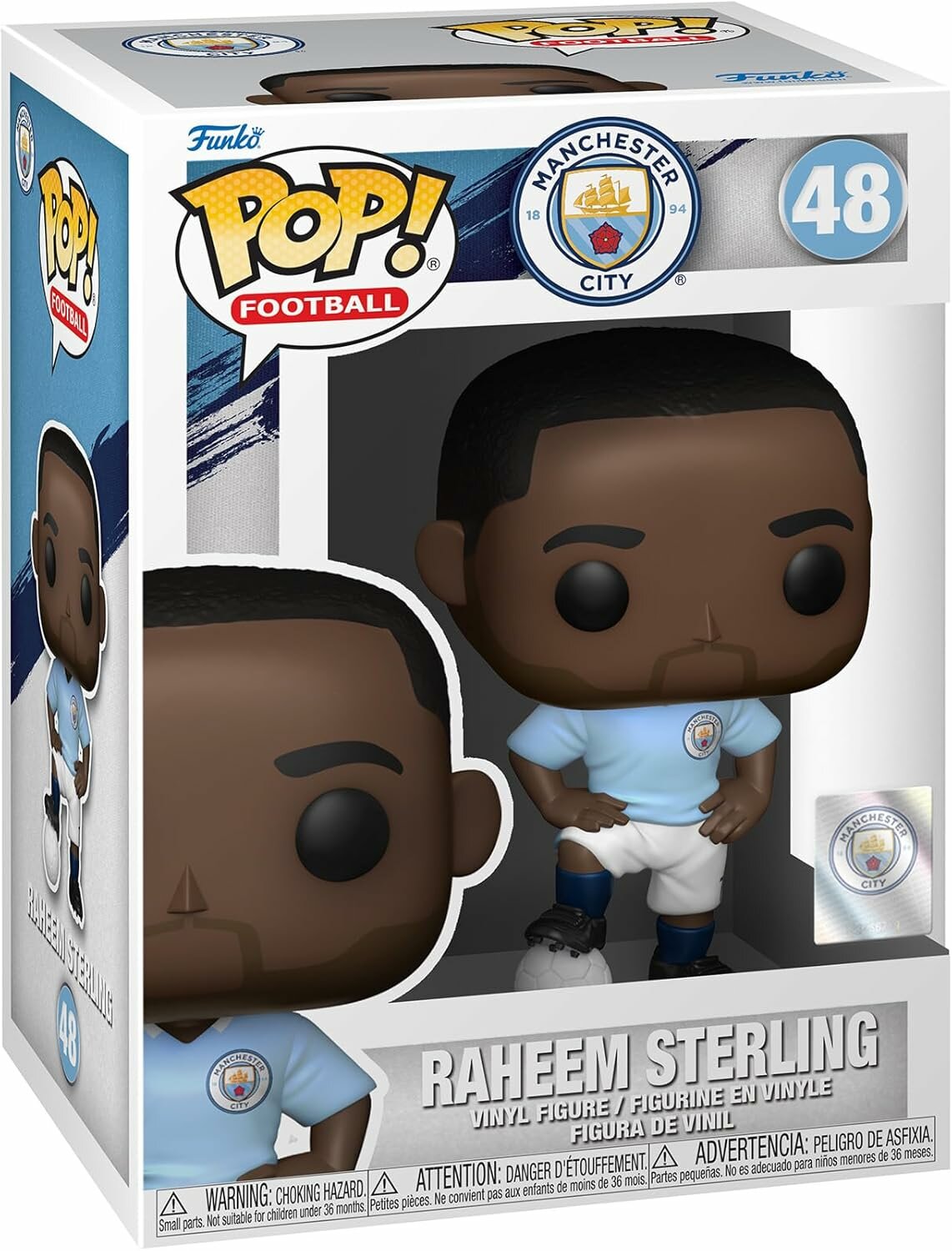 Фигурки Funko Pop FOOTBALL - Коллекционная фигурка футболиста Манчестер Сити Рахим Стерлинг - Фанко 48
