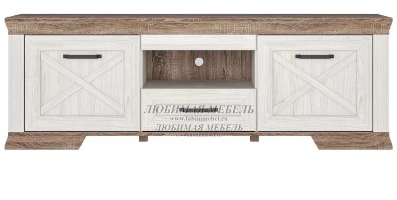 Тумба под телевизор БРВ мебель Marselle RTV167 ясень снежный/дуб сонома темный