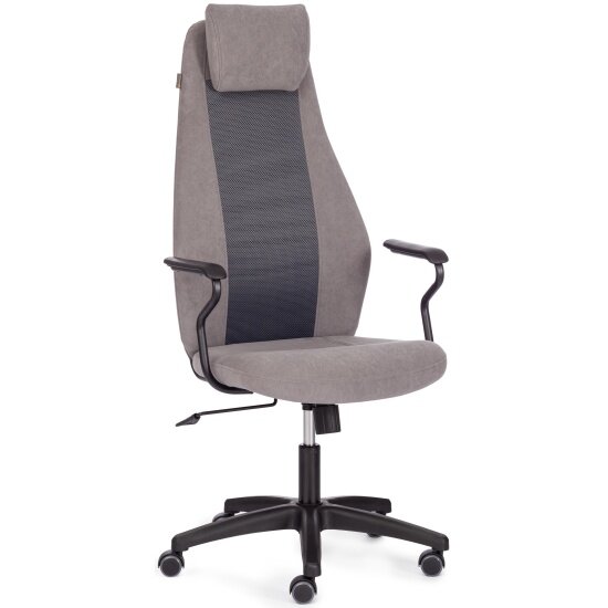 Кресло офисное Tetchair AVIATOR флок, ткань , серый/серый, 29/W-12
