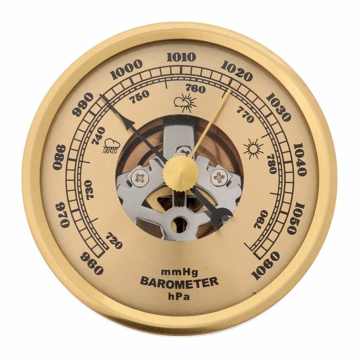 Барометр с шестерней, механический, настенный, d 7 см