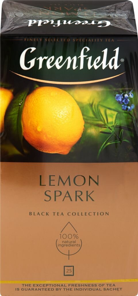 Чай черный GREENFIELD Lemon Spark Цейлонский, 25пак x 5 упаковок