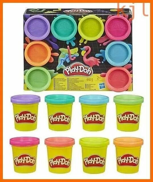 Популярен осеньюНабор для лепки Hasbro Play-Doh Неон 8 цветов / Пластилин Play-Doh / Плей До