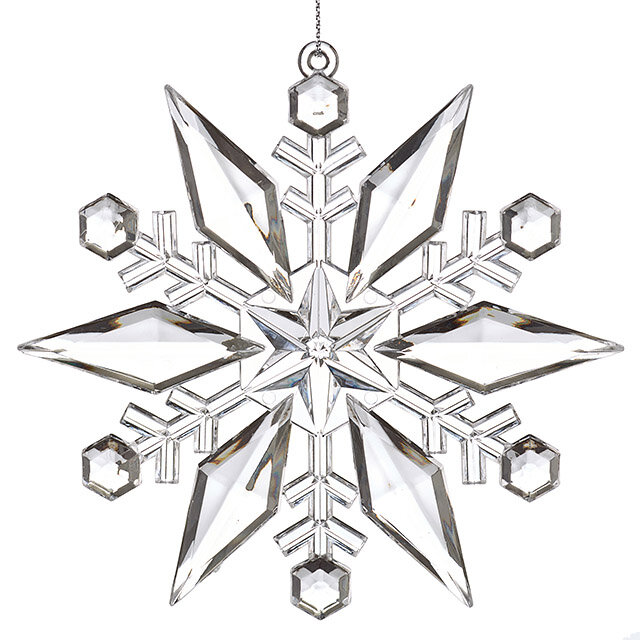 Елочная игрушка Снежинка - Savolle Crystal 12 см, подвеска, Koopman, AKP100420-2