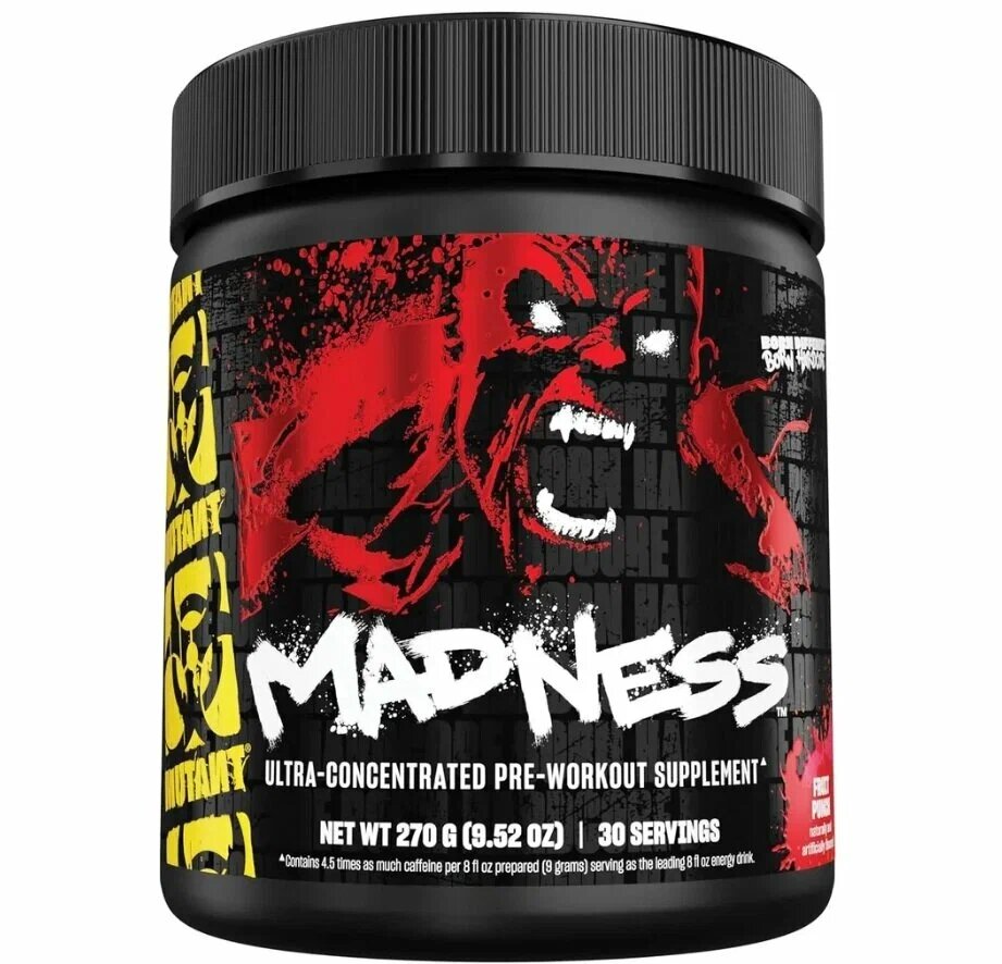 Предтренировочный комплекс Mutant Madness peach mango 225 г банка