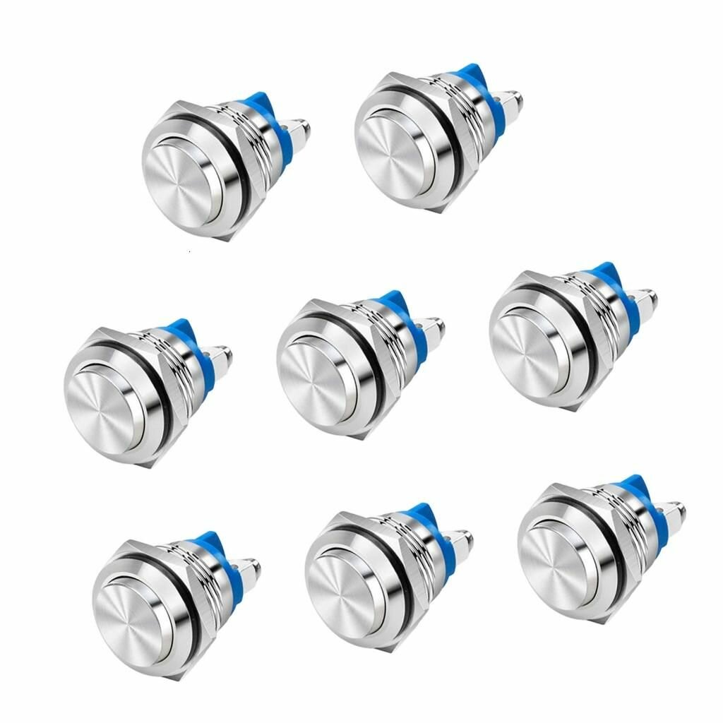 Выключатель,8 металлических кнопок диаметром 16 ММ, бесконтактный самоустанавливающийся переключатель-высокая поверхность