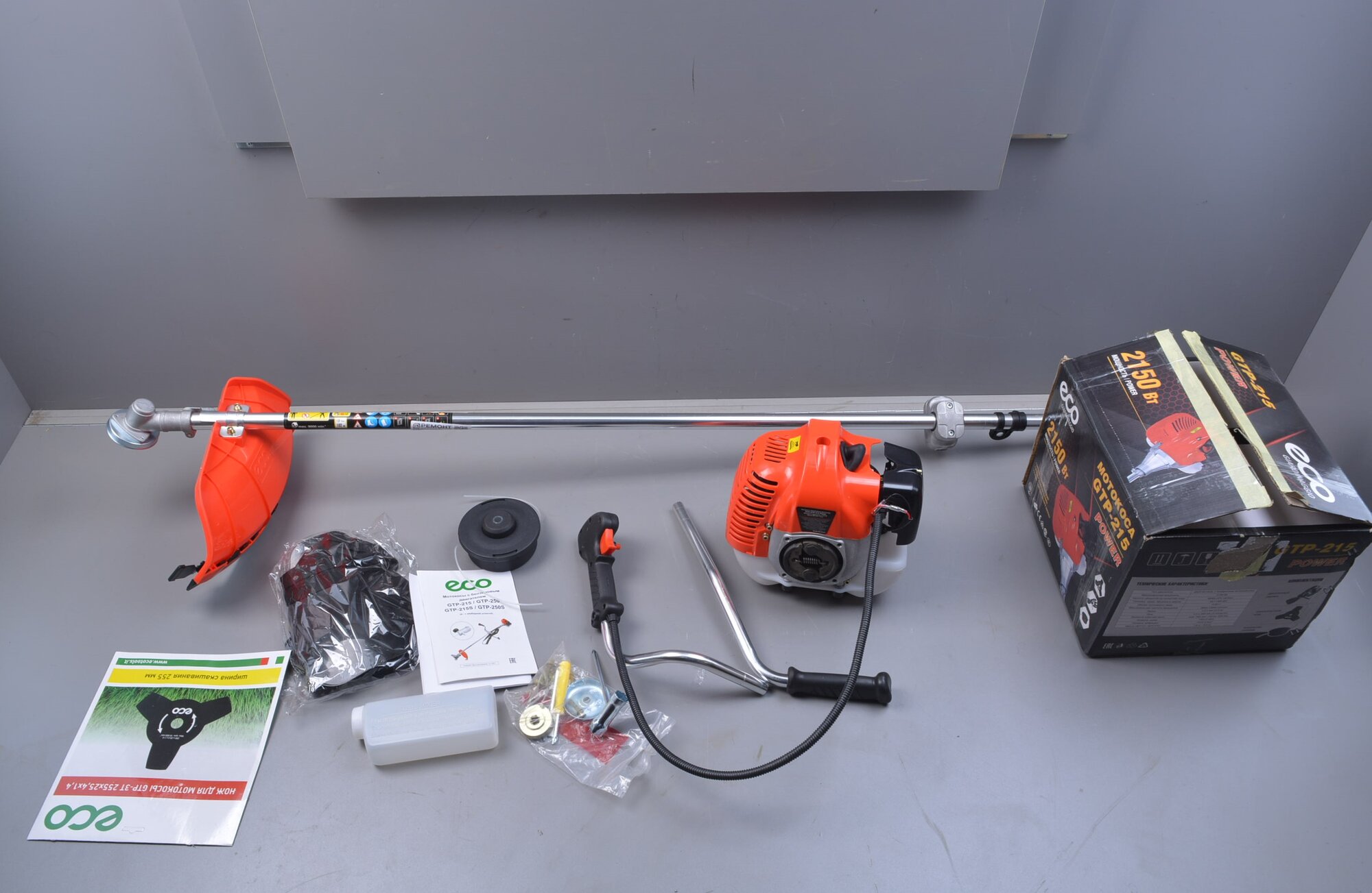 Мотокоса ECO GTP-215 Power триммер бензиновый газонокосилка (EC1512-9) уцененная