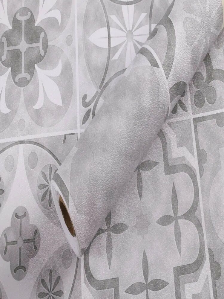 KNOW EASY-Самоклеящиеся наклейки для керамической плитки, пленка для стен кухни и ванной комнаты, водонепроницаемая, виниловый материал, винтажный викторианский стиль, 60 см x 3 м