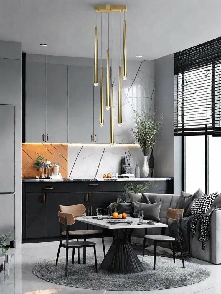 Fumi lighting Люстра, 30 Вт, подвесной светодиодный светильник с хрустальными элементами для дома — фото 1