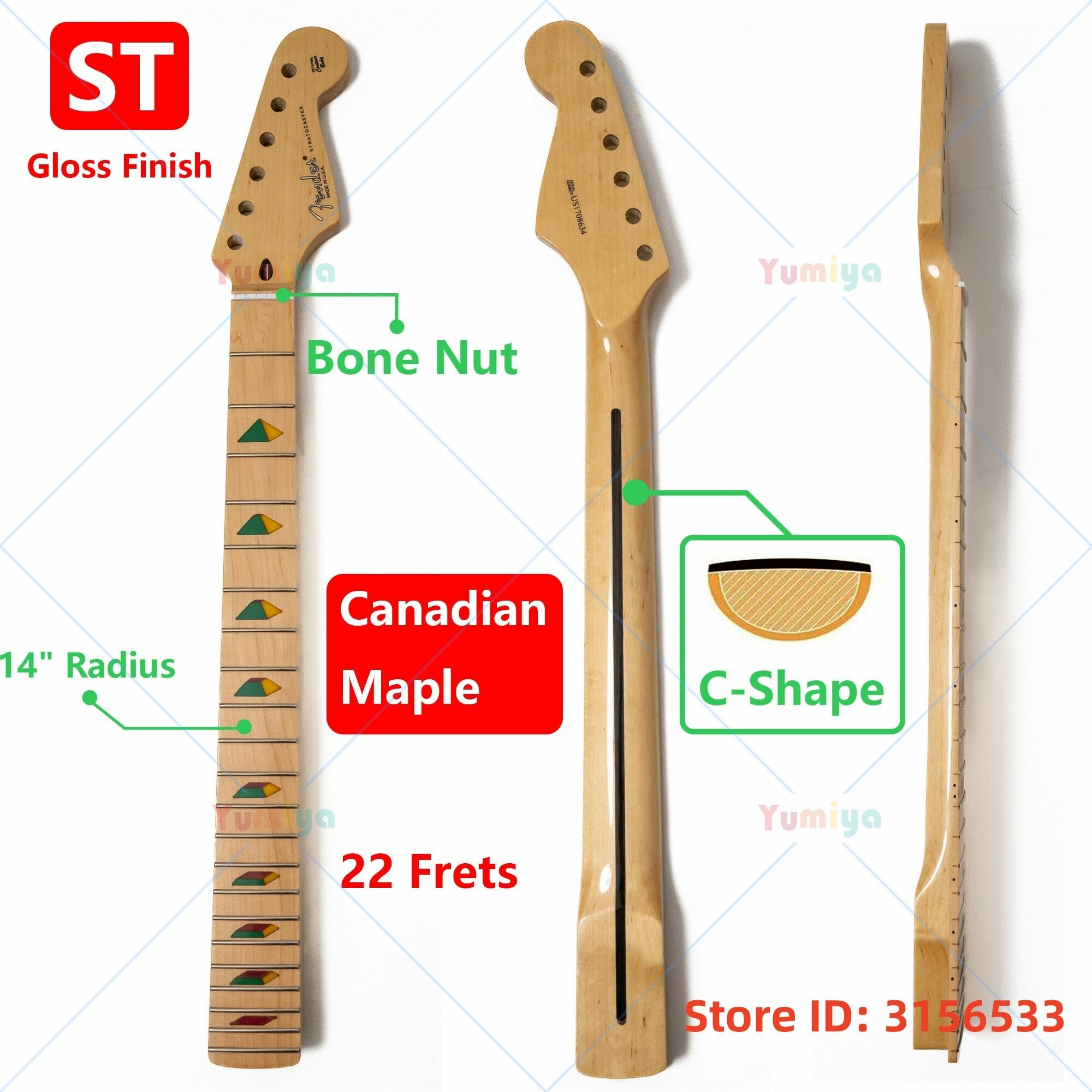 Гриф электрогитары Fender Stratocaster, ручка, Пирамидальная инкрустация, 21 лад, 22 лада, Электрогитара, Аксессуары для гитары FDIY