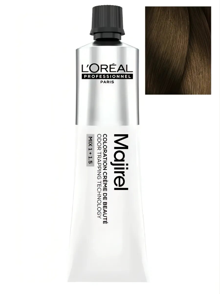 Краска для волос L'Oreal Professionnel Majirel [OTT] Краситель-крем с технологией улавливания запаха, 7.18