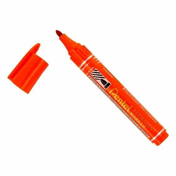 Маркер Pentel Extra Large Point, перманентный, оранжевый, пулевидный, 4 мм