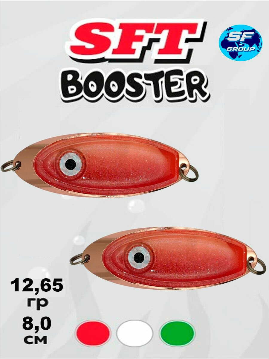 Блесна светодиодная SFT BOOSTER LP Pink 8 см 12,65 гр триколор