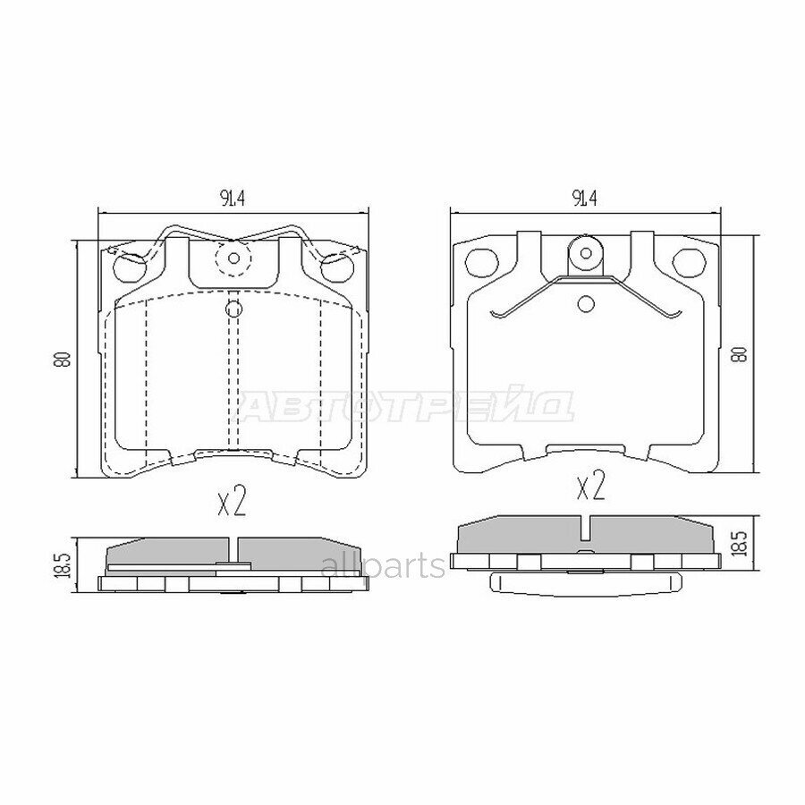 SAT ST-701698151H Колодки тормозные (Спереди) Volkswagen Transporter 90-03