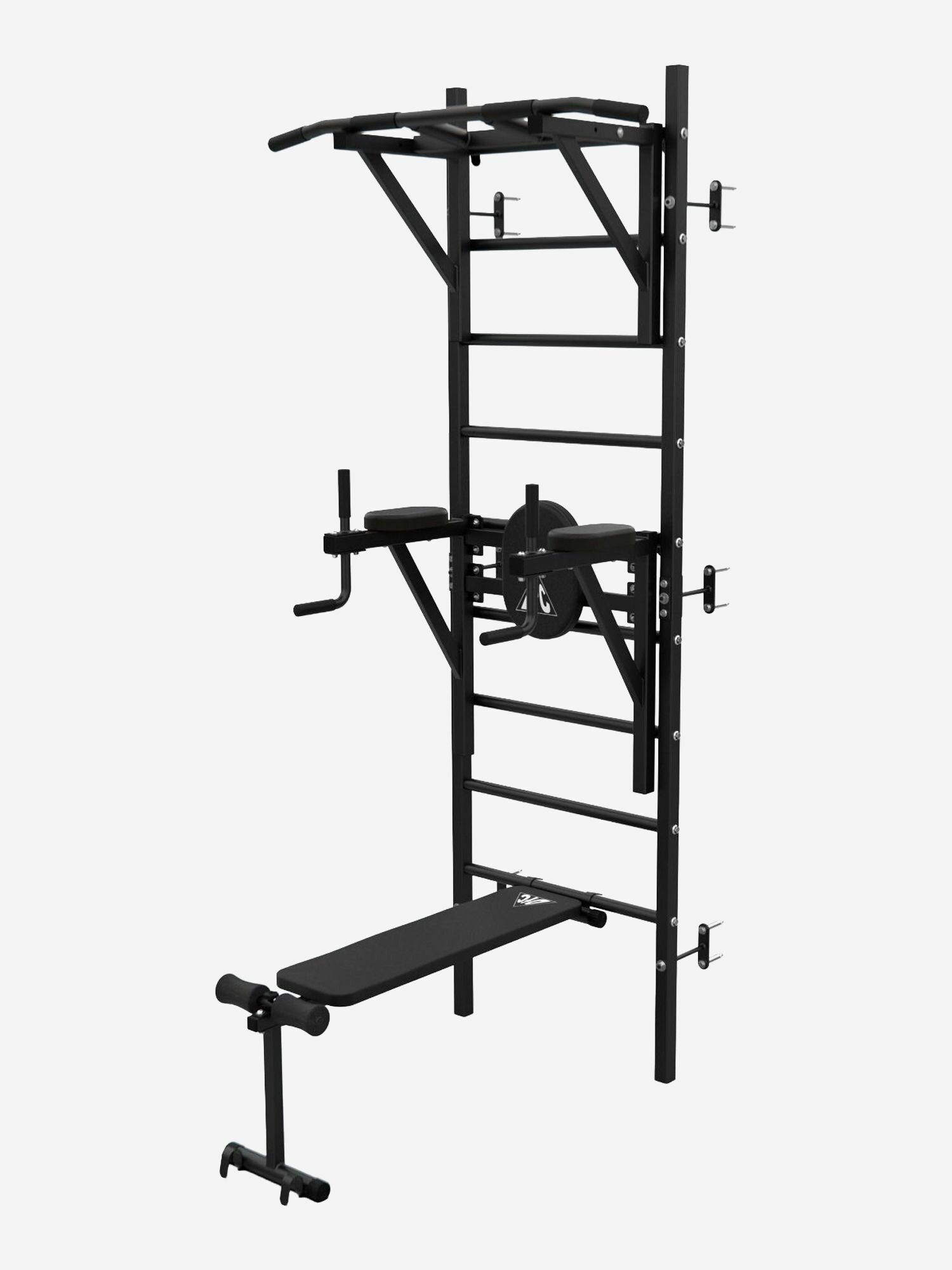 Шведская стенка DFC "VT-7006", черная, установка к стене, 240x71x16 см