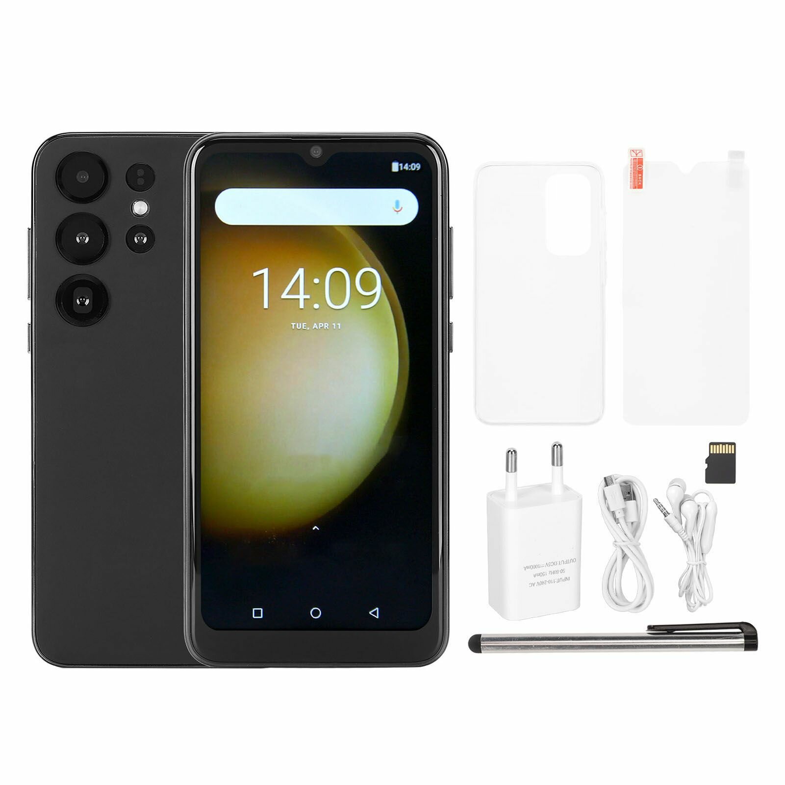 Смартфон 6.1" со стилусом, 4/32GB, камеры 16/8 МП, 5000 мАч (Черный, EU)