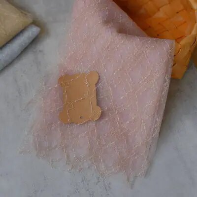 Золотое шелковое кружево, полиэстер, 1 метр pink