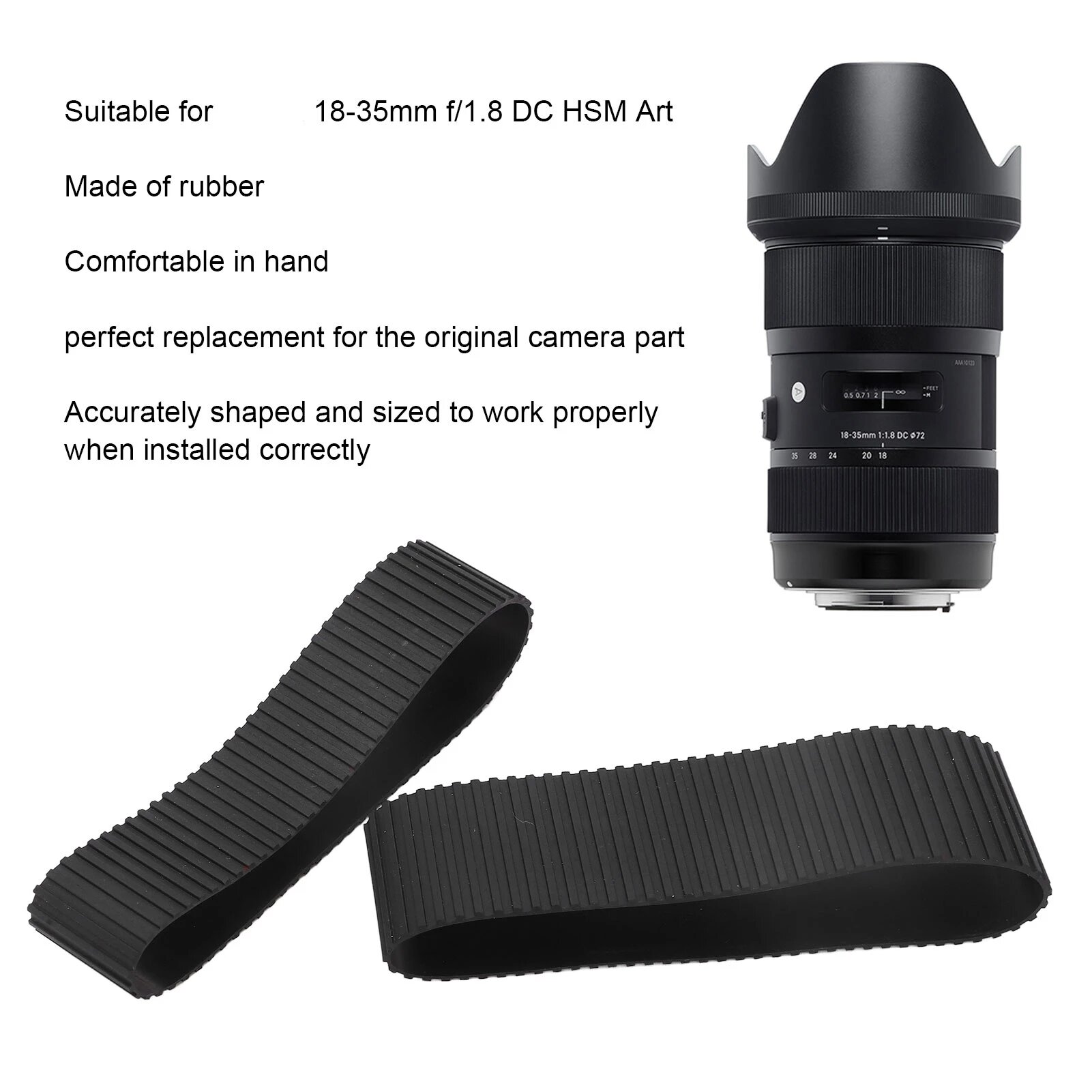 Sigma 18-35 мм F/1,8 HSM Art Ремонтная деталь - Фокус объектива, резиновое кольцо, зум, резиновое кольцо, аксессуар для обслуживания объектива камеры