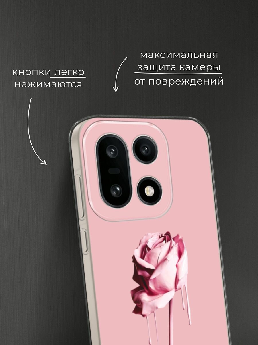 Силиконовый чехол на OnePlus 15 / Ван Плас 15 с принтом Роза в краске — фото 1